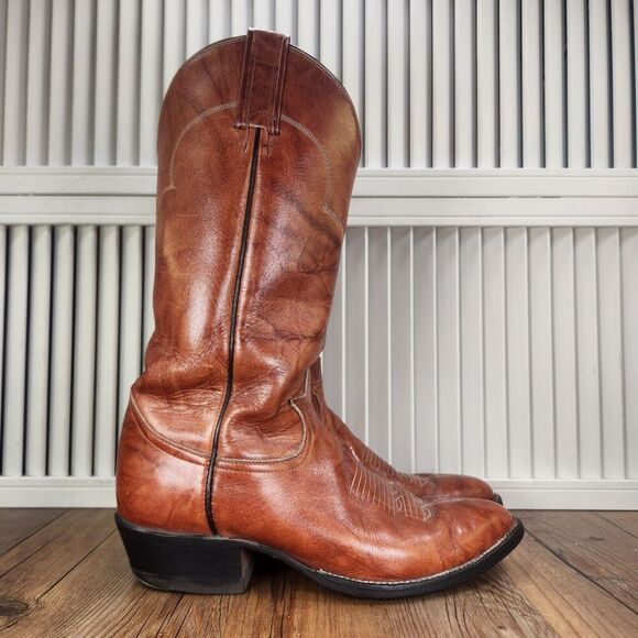 Tony Lama | Shoes | Vtgtony Lama Style 584 Mens Size 8 D Brown Leather ...